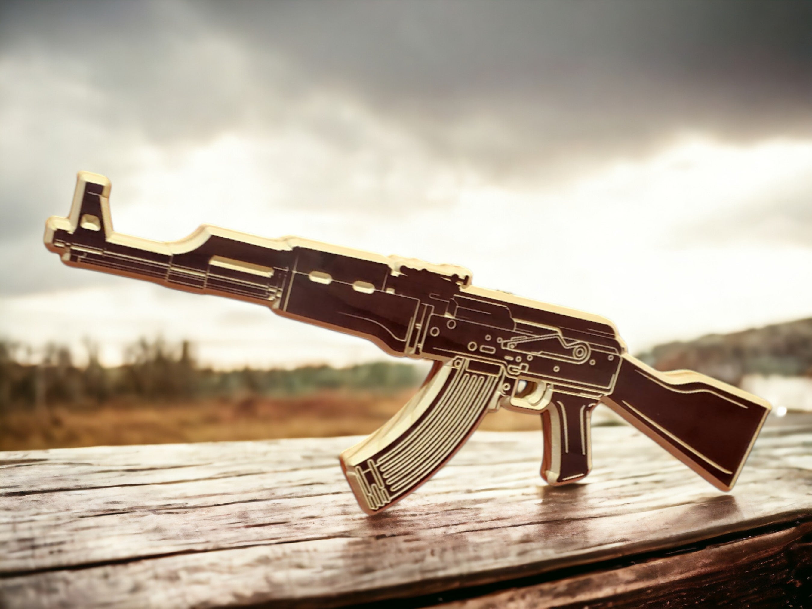 Wooden AK-47 Replica Avtomat Kalashnikova Full Size Assault Rifle ...